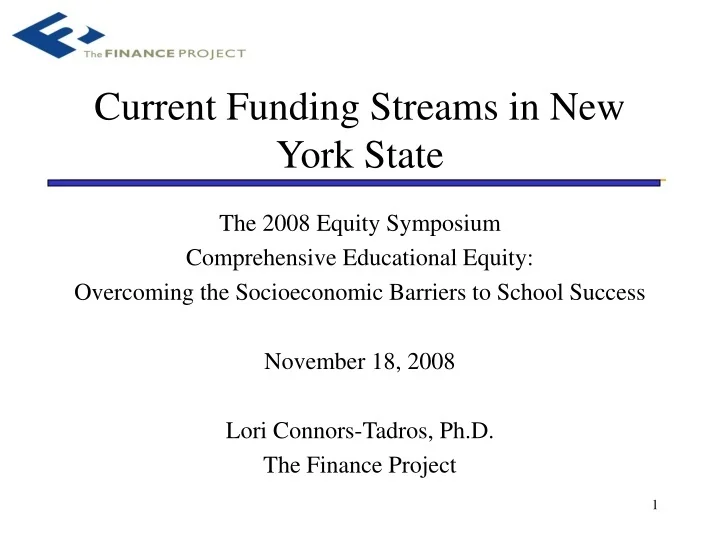 PPT - Current Funding Streams in New York State PowerPoint Presentation ...