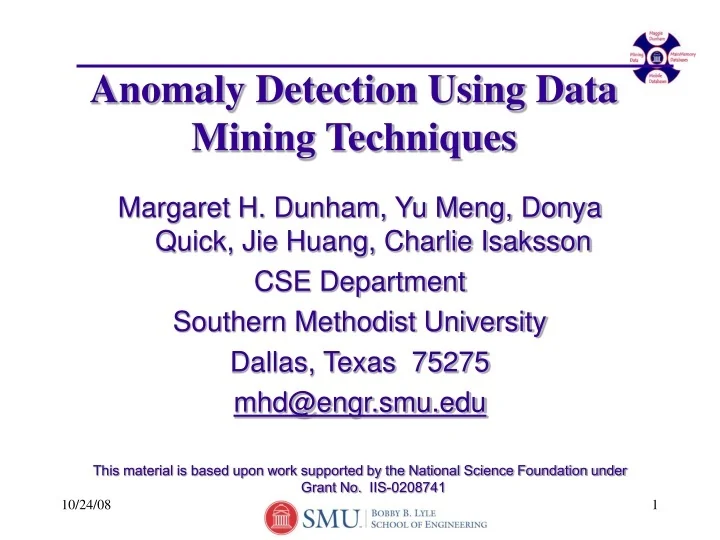 Ppt Anomaly Detection Using Data Mining Techniques Powerpoint