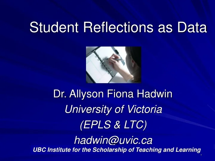 PPT - Student Reflections as Data PowerPoint Presentation, free ...