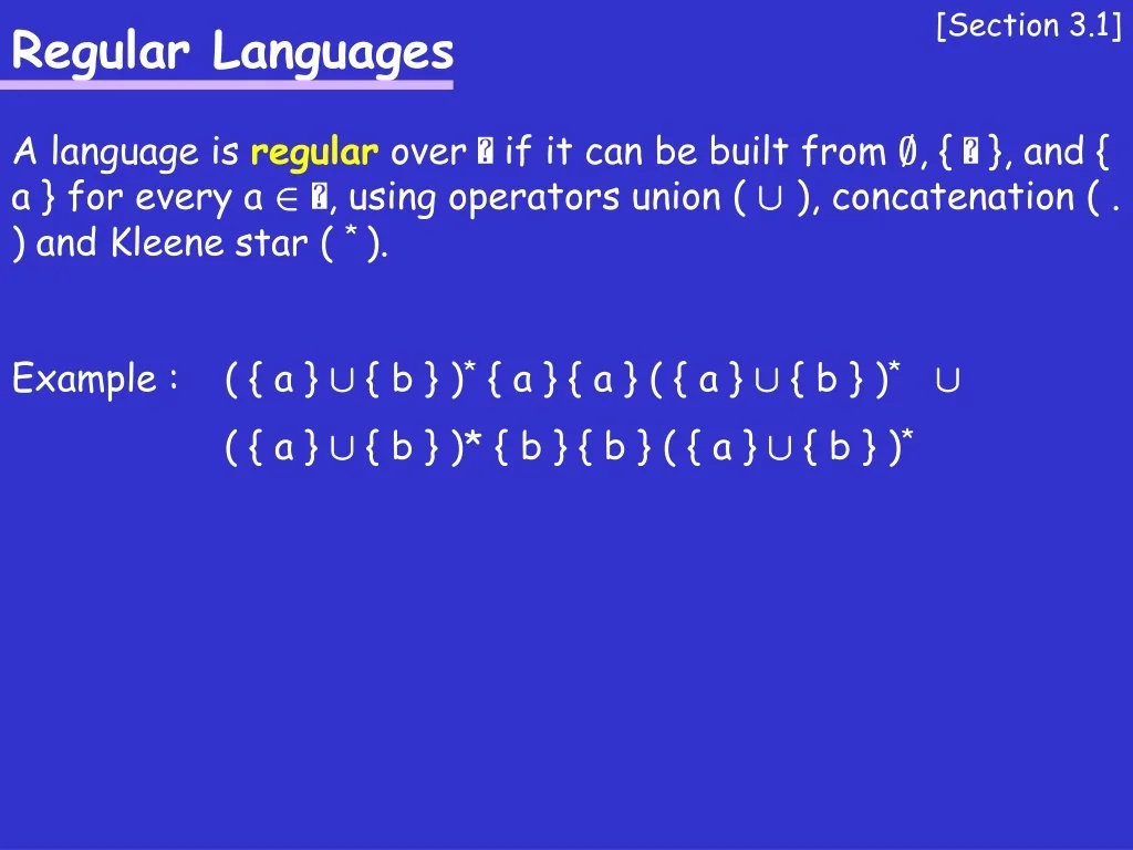 PPT Regular Languages PowerPoint Presentation Free Download ID 9339366