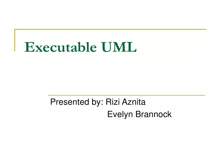 Ppt Executable Uml Powerpoint Presentation Free Download Id9340017