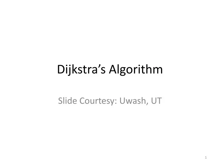 PPT - Dijkstra’s Algorithm PowerPoint Presentation, free download - ID:9340450