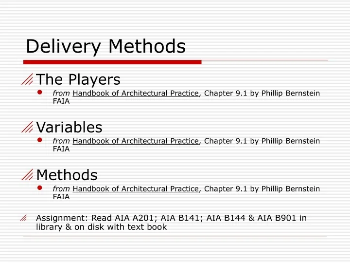 PPT - Delivery Methods PowerPoint Presentation, free download - ID:9341897