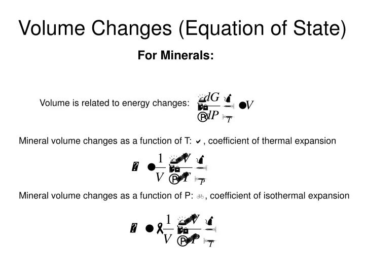 PPT - Volume Changes (Equation of State) PowerPoint Presentation, free ...
