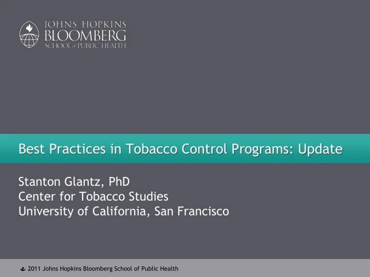 PPT - Best Practices in Tobacco Control Programs: Update PowerPoint ...