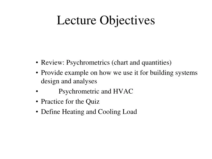 PPT - Lecture Objectives PowerPoint Presentation, free download - ID ...