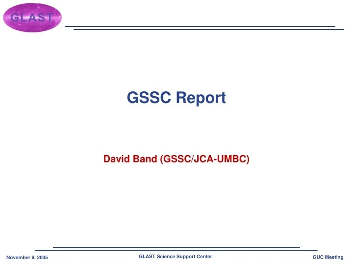 PPT - GSSC Report PowerPoint Presentation, free download - ID:9346176