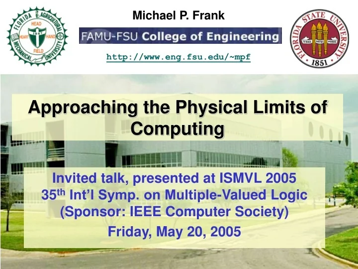 PPT - Approaching the Physical Limits of Computing PowerPoint ...
