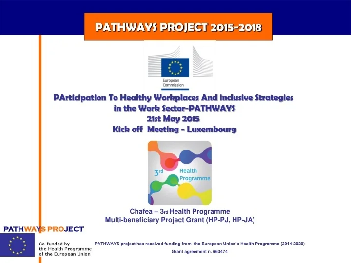 PPT - PATHWAYS PROJECT 2015-2018 PowerPoint Presentation, free download ...