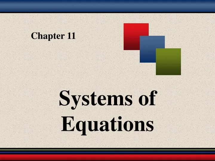 PPT - Systems of Equations PowerPoint Presentation, free download - ID ...