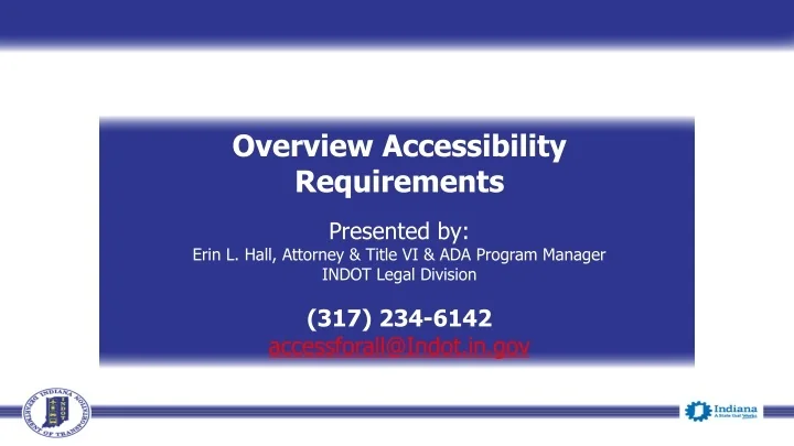 PPT - Overview Accessibility Requirements Presented by: PowerPoint ...