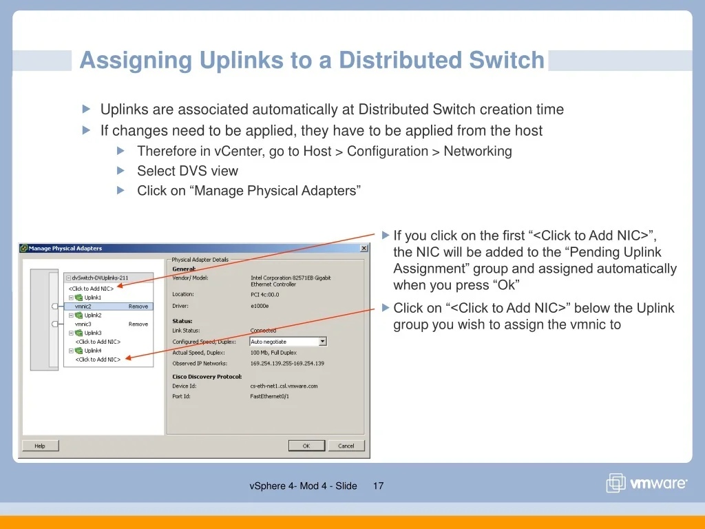 PPT - vSphere 4.0 Module 4 – Networking PowerPoint Presentation, free ...