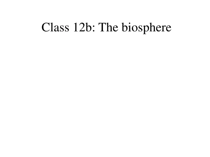 PPT - Class 12b: The biosphere PowerPoint Presentation, free download ...