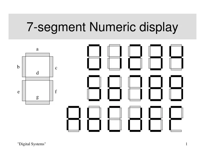 Ppt 7 Segment Numeric Display Powerpoint Presentation Free Download