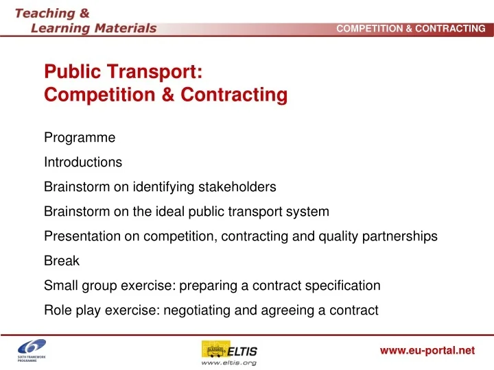 PPT - Public Transport: Competition & Contracting PowerPoint ...