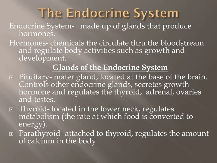 PPT - The Endocrine System PowerPoint Presentation, free download - ID ...