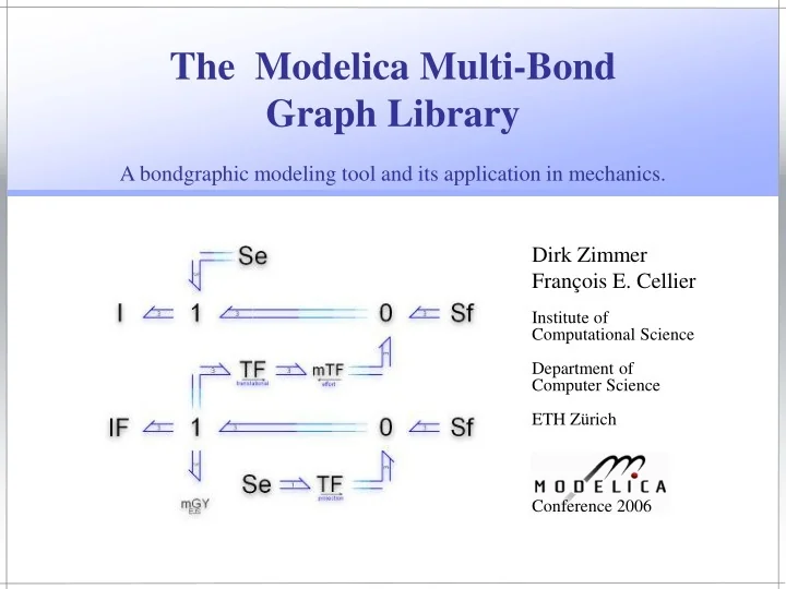 PPT - The Modelica Multi-Bond Graph Library PowerPoint Presentation ...