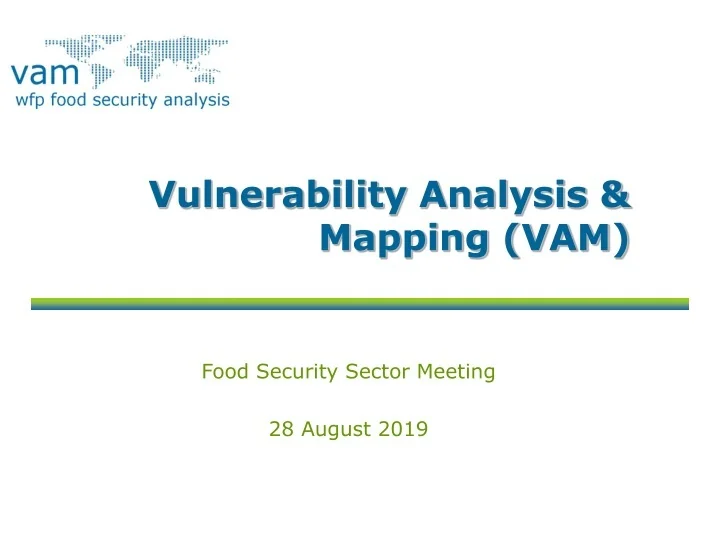 PPT - Vulnerability Analysis & Mapping (VAM) PowerPoint Presentation ...