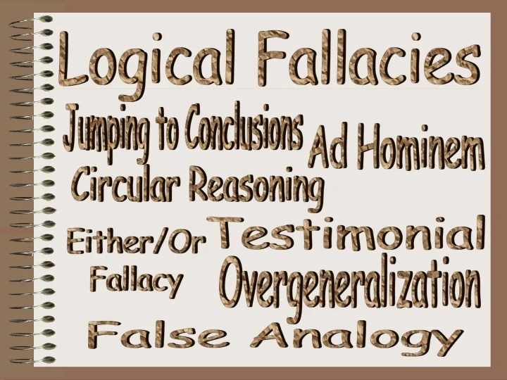PPT - Logical Fallacies PowerPoint Presentation, free download - ID:9353862