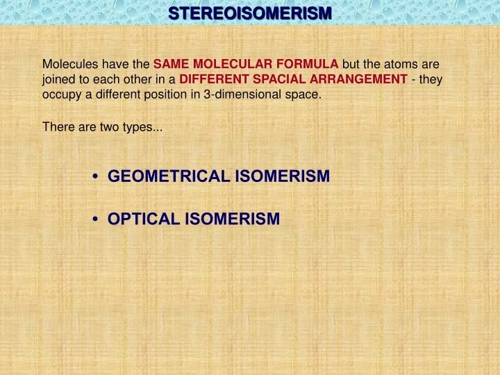 PPT - STEREOISOMERISM PowerPoint Presentation, free download - ID:9354934