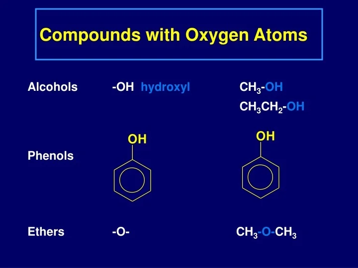 PPT - Compounds with Oxygen Atoms PowerPoint Presentation, free ...