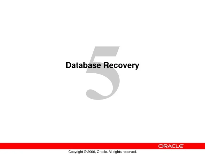 PPT - Database Recovery PowerPoint Presentation, free download - ID:9356599