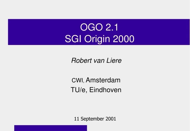 PPT - OGO 2.1 SGI Origin 2000 PowerPoint Presentation, free download ...