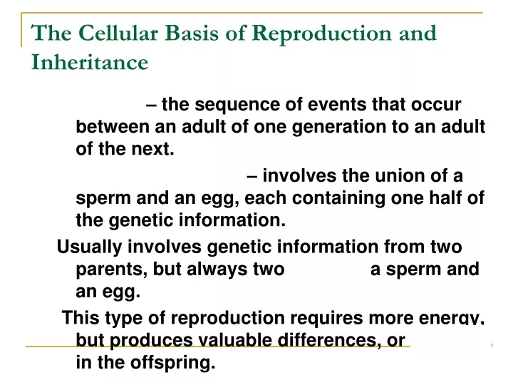 Ppt The Cellular Basis Of Reproduction And Inheritance Powerpoint
