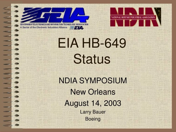 PPT - EIA HB-649 Status PowerPoint Presentation, free download - ID:9359505