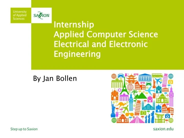 PPT - Internship Applied Computer Science Electrical and Electronic ...