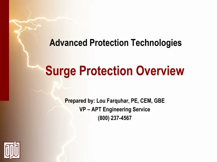 PPT - Advanced Protection Technologies PowerPoint Presentation, free ...