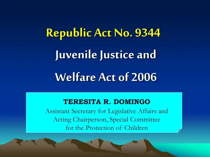 PPT - Republic Act No. 9344 PowerPoint Presentation, free download - ID ...