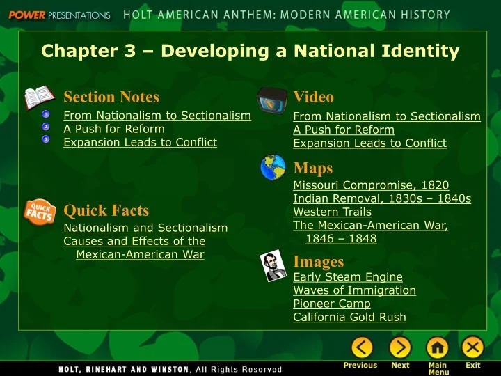PPT - Chapter 3 – Developing a National Identity PowerPoint ...