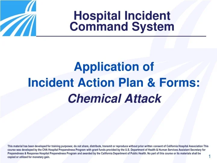 PPT - Application of Incident Action Plan & Forms: Chemical Attack ...