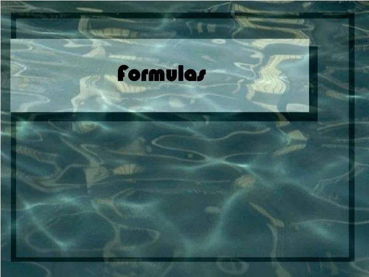 PPT - Formulas PowerPoint Presentation, free download - ID:9364188