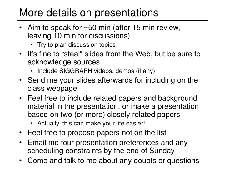 PPT - More details on presentations PowerPoint Presentation, free ...