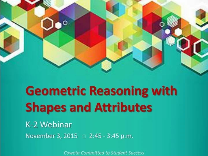 PPT - Geometric Reasoning with Shapes and Attributes PowerPoint ...