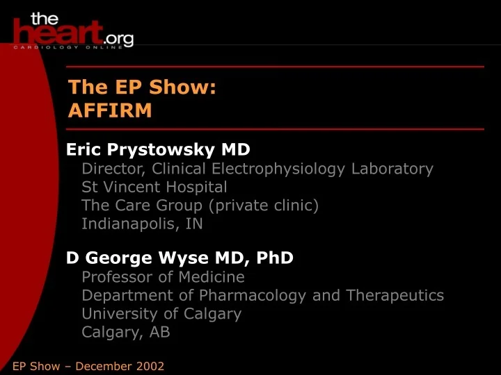 PPT - The EP Show: AFFIRM PowerPoint Presentation, free download - ID ...