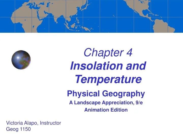 PPT - Chapter 4 Insolation and Temperature PowerPoint Presentation ...