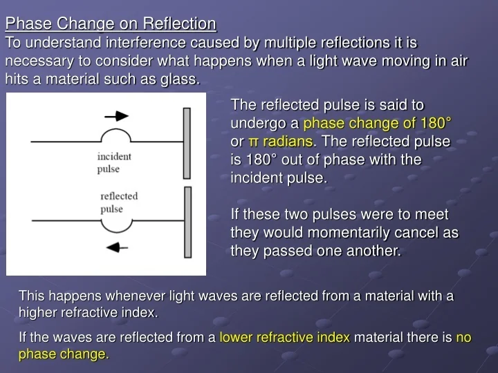 PPT - Phase Change on Reflection PowerPoint Presentation, free download ...