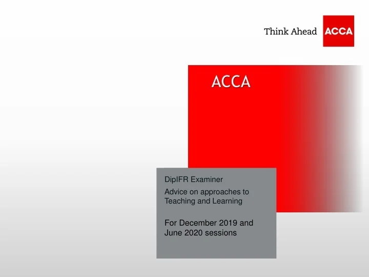 PPT - ACCA PowerPoint Presentation, free download - ID:9367794