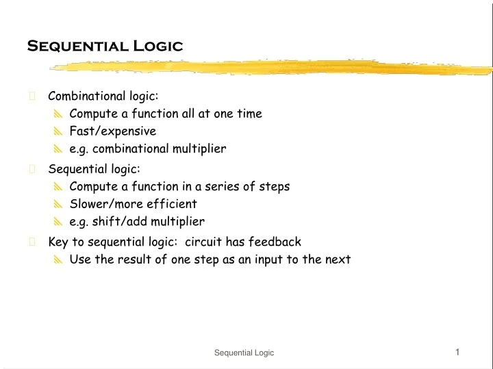 PPT - Sequential Logic PowerPoint Presentation, free download - ID:9368143