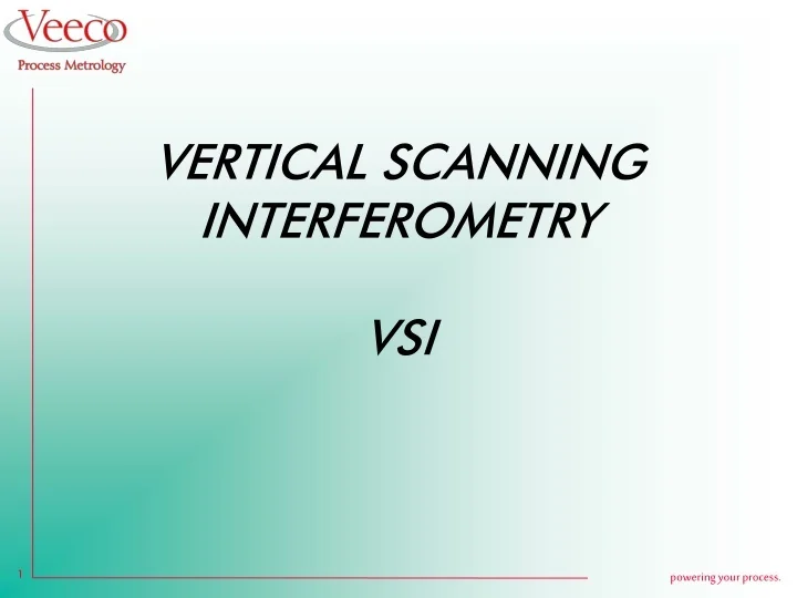 PPT - VERTICAL SCANNING INTERFEROMETRY VSI PowerPoint Presentation ...