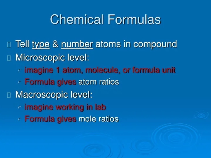 PPT - Chemical Formulas PowerPoint Presentation, free download - ID:9369723
