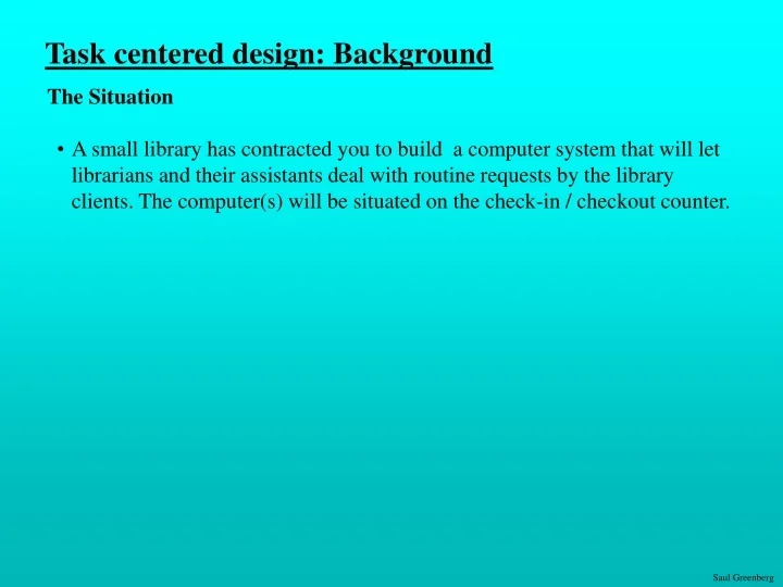 PPT - Task centered design: Background PowerPoint Presentation, free ...
