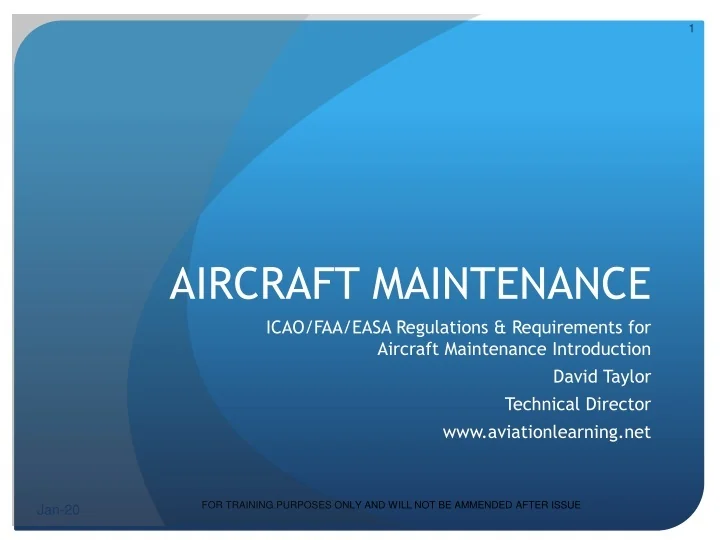 PPT - AIRCRAFT MAINTENANCE PowerPoint Presentation, free download - ID ...