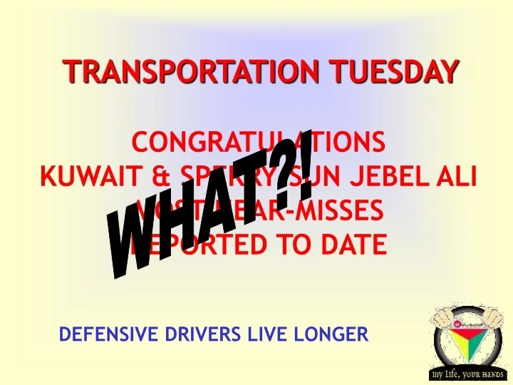 PPT - TRANSPORTATION TUESDAY PowerPoint Presentation, free download ...