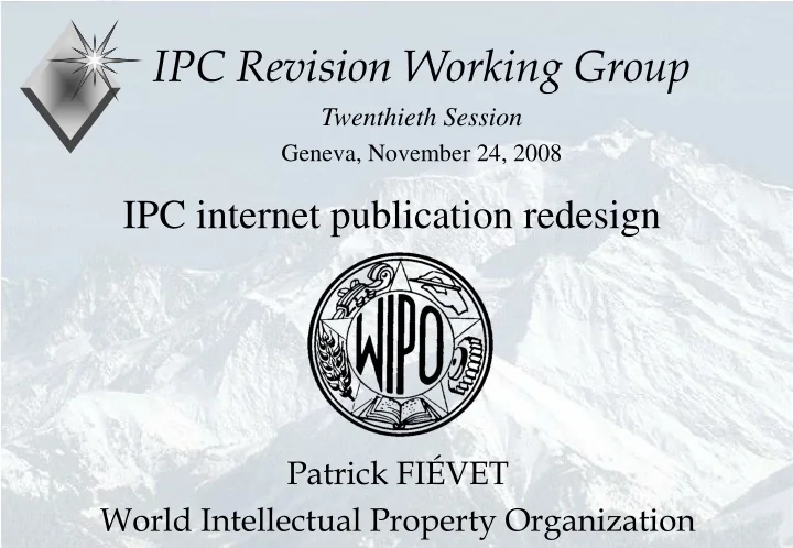 PPT - IPC internet publication redesign PowerPoint Presentation, free ...