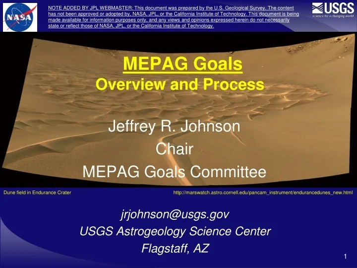 PPT - MEPAG Goals Overview and Process PowerPoint Presentation, free ...