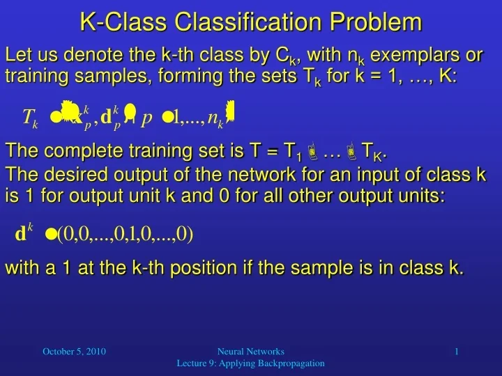 PPT - K-Class Classification Problem PowerPoint Presentation, free ...